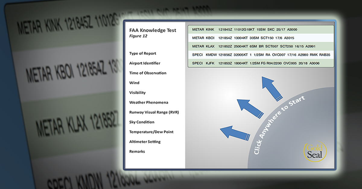 METARs on the Knowledge Test - Gold Seal Online Ground School