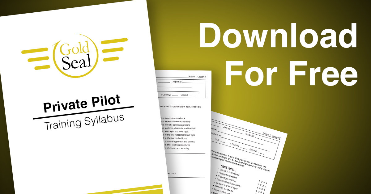Private Pilot Ground Training Syllabus | Gold Seal Online Ground School